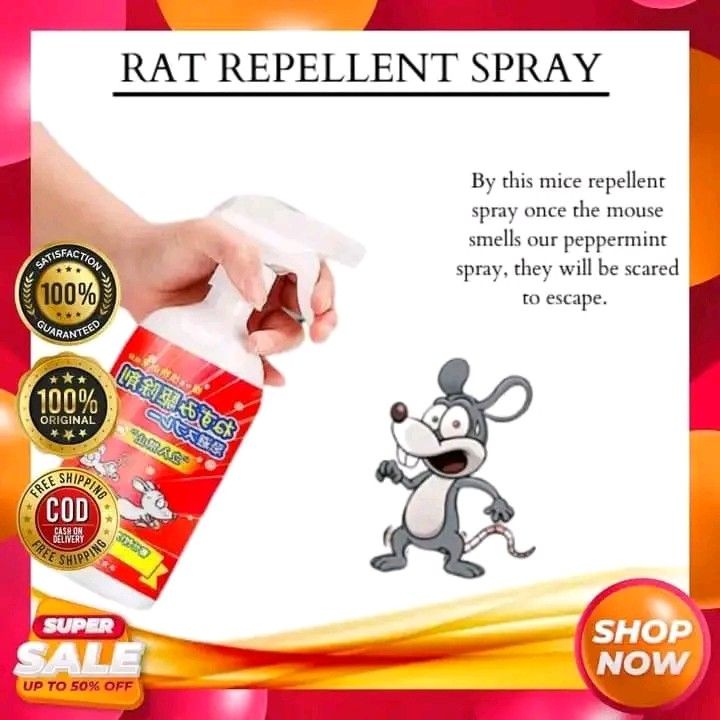 Original Powerful Rat Repellent Spray 500g Repels Rats From Home And ...