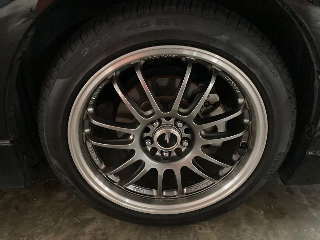 Original Rays Volk racing 17” RE30 PCD 100, Car Accessories, Tyres ...