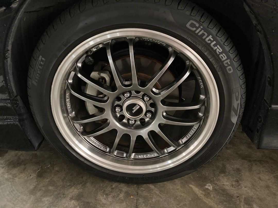 Original Rays volk racing 17” RE30 PCD 100, Car Accessories, Tyres ...