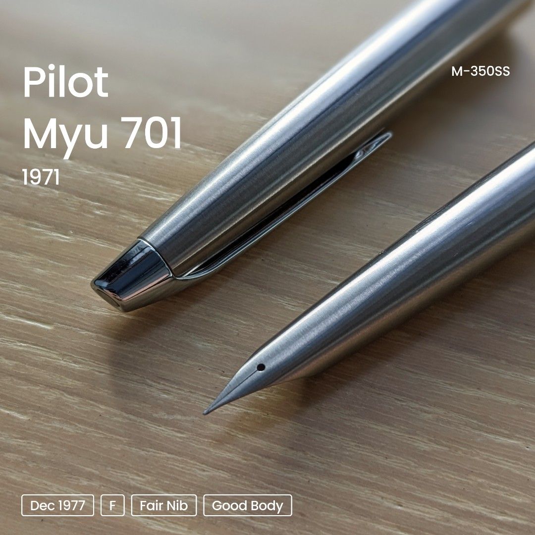 Pilot Myu 701 Vintage Fountain Pen, Hobbies & Toys, Stationery & Craft ...