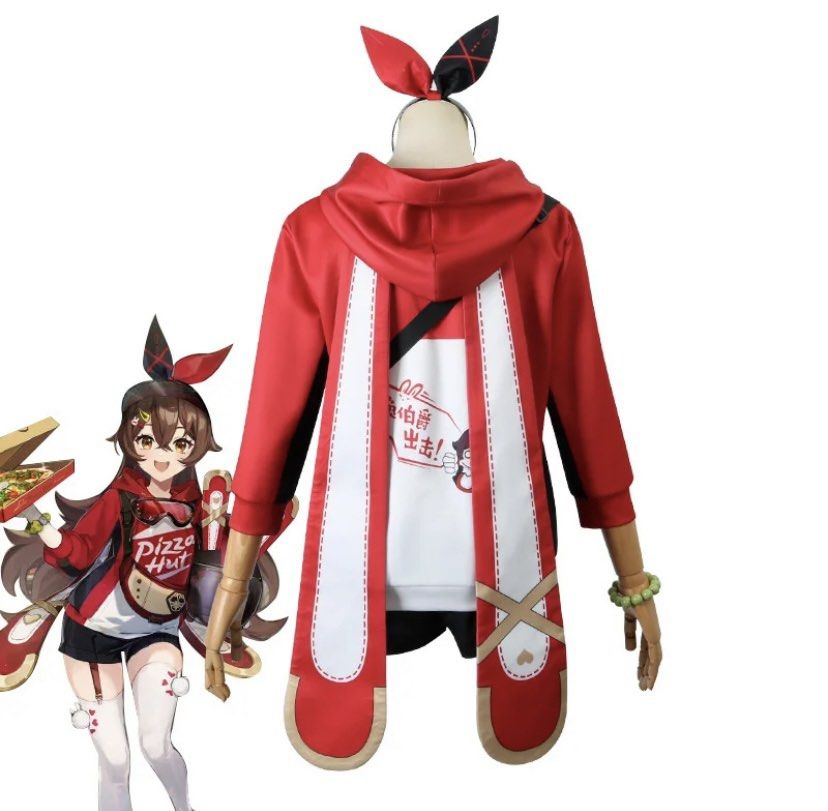 Po Genshin Amber Eula Genshin X Pizzahut Cosplay Womens Fashion