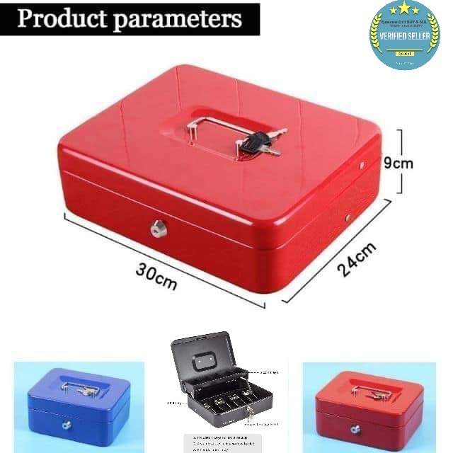 Portable Cash Box with Lock/ Money Tray/Personal Mini Vault, Furniture ...