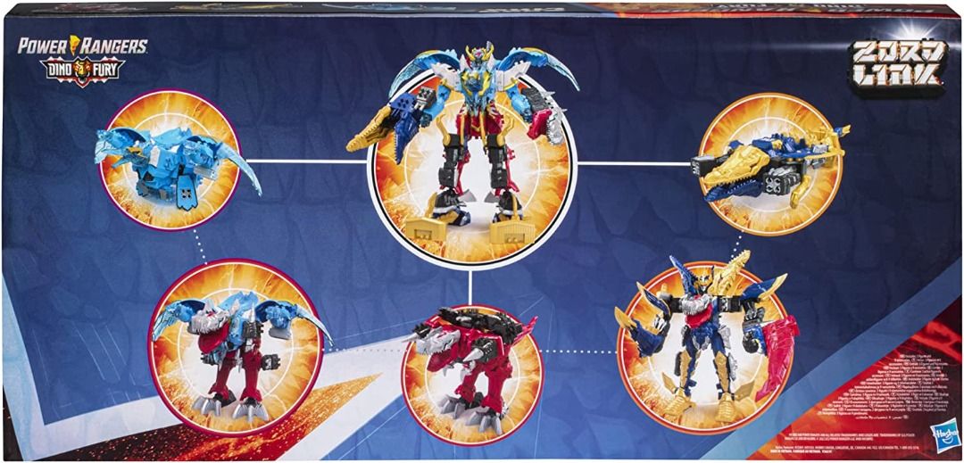 Power Rangers Dino Fury Primal Mega Pack for Kids Ages 4 and Up, T-Rex ...