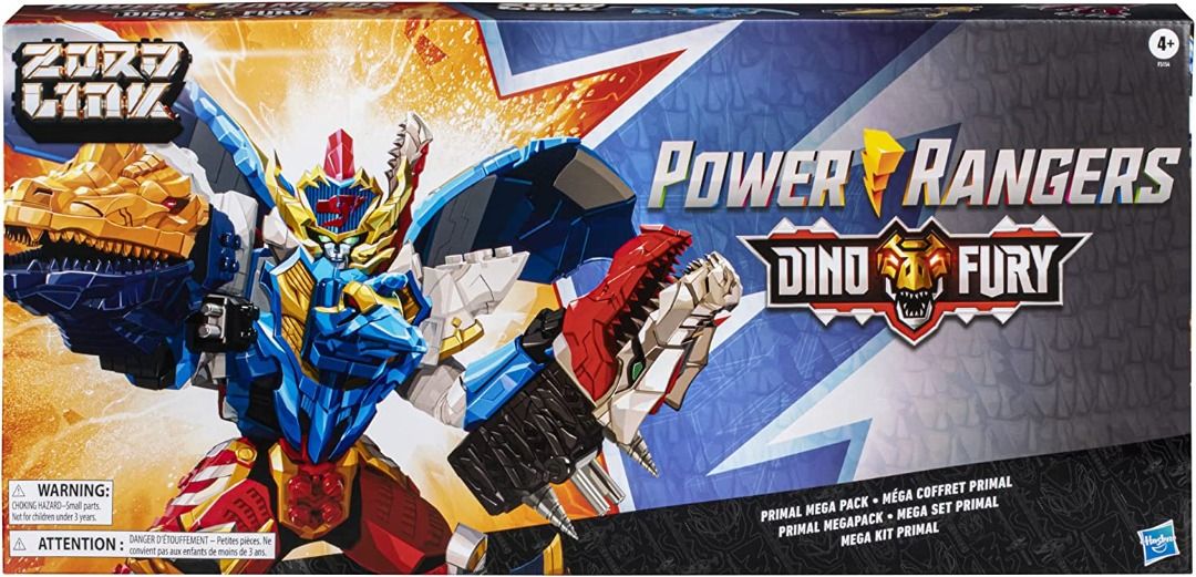 Power Rangers Dino Fury Primal Mega Pack for Kids Ages 4 and Up, T-Rex ...