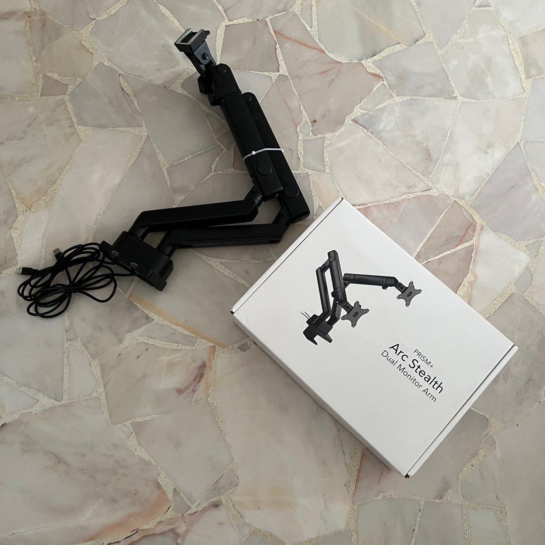 PRISM Arc Stealth Dual Monitor Arm, Computers & Tech, Parts ...