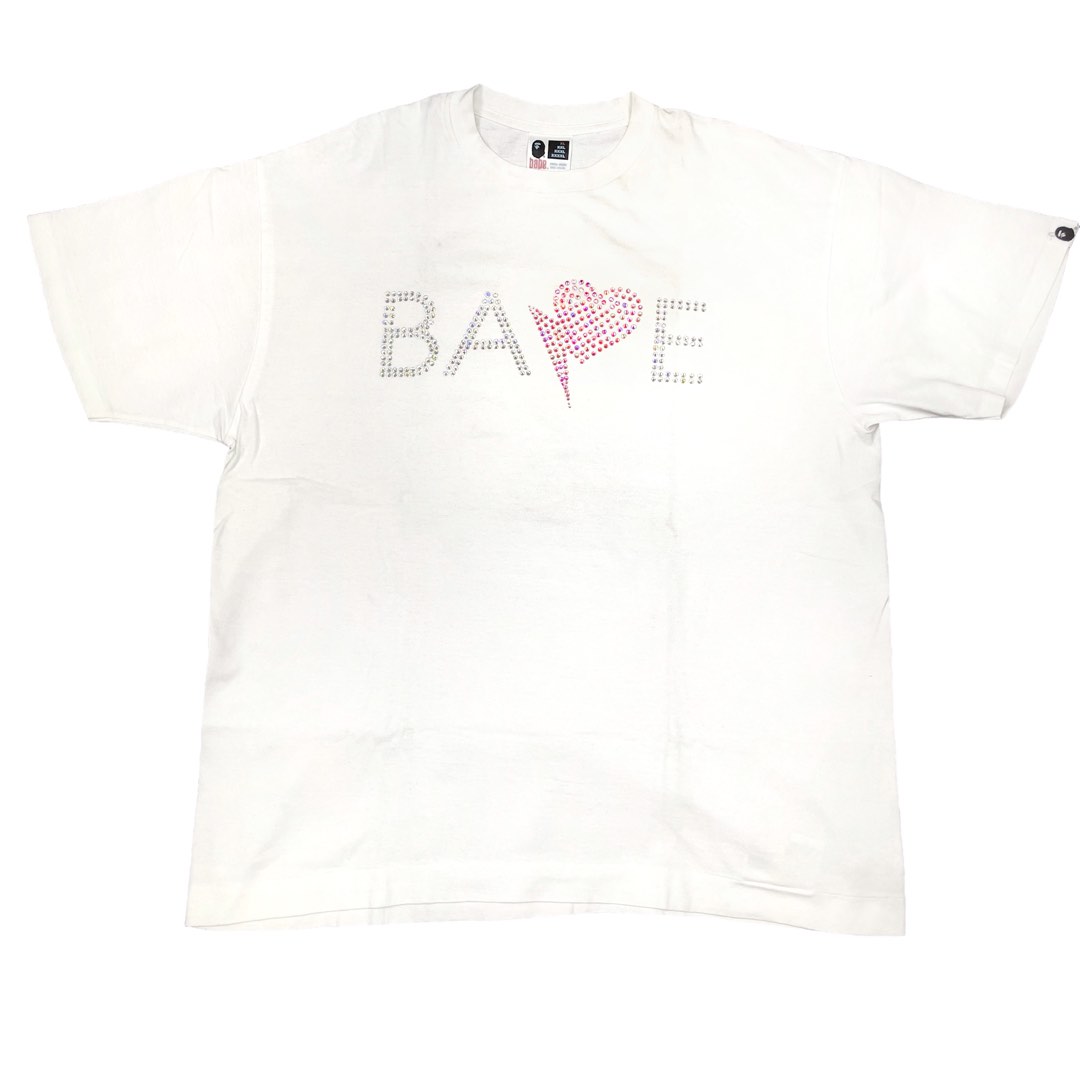 rare vintage bape swarovski tshirt on Carousell