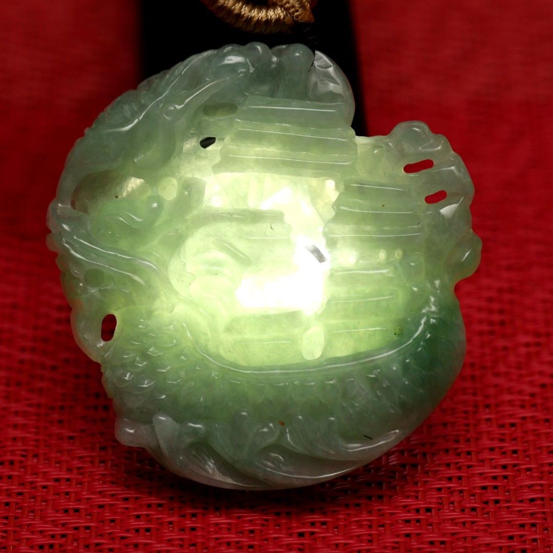 Real Grade A Myanmar Dragon ship Jade Pendent, Men's Fashion, Watches ...