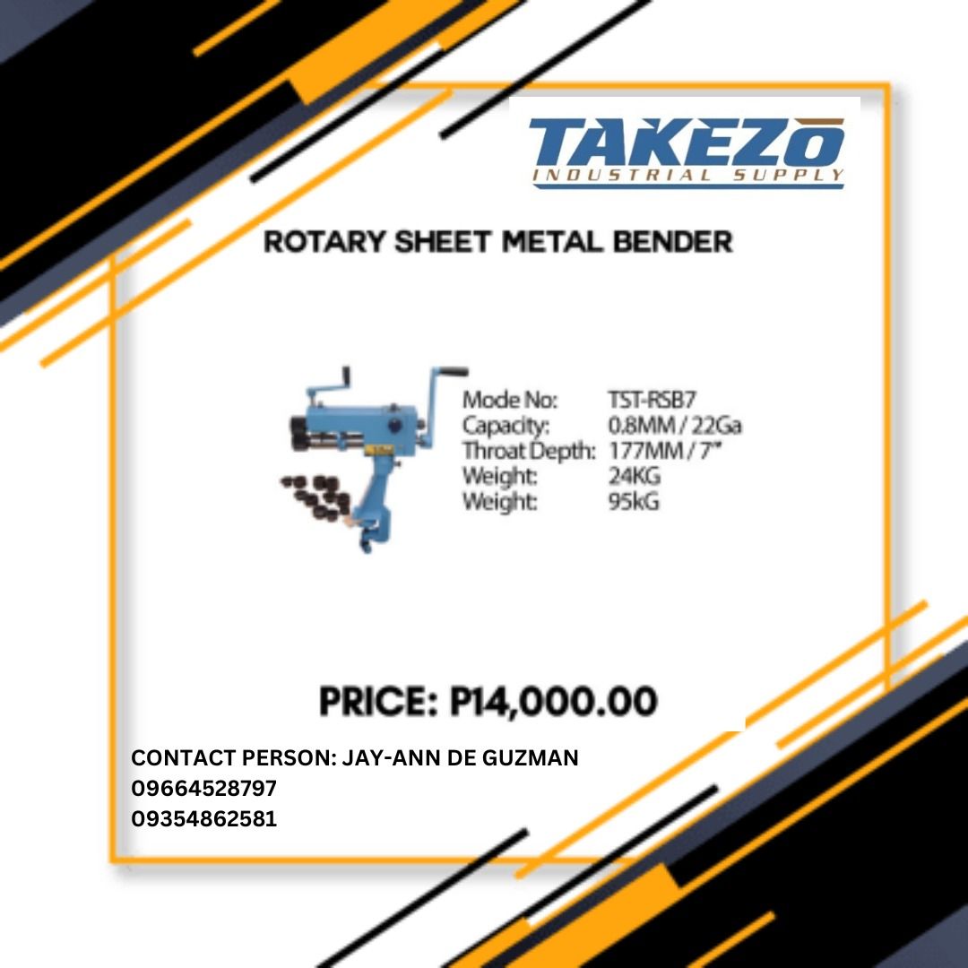 ROTARY SHEET METAL BENDER, Commercial & Industrial, Construction Tools ...