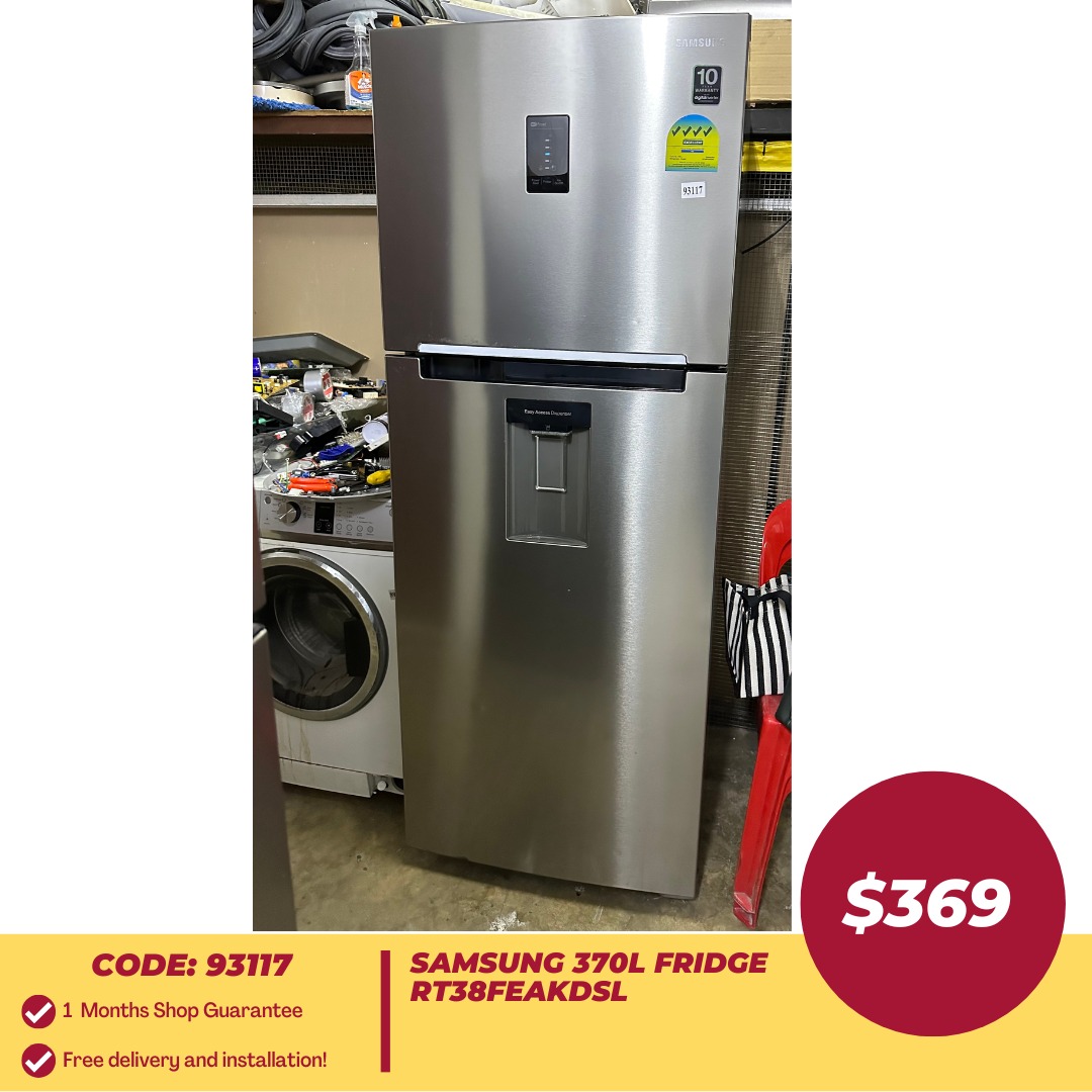 SAMSUNG 370L Fridge RT38FEAKDSL (93117), TV & Home Appliances, Kitchen ...
