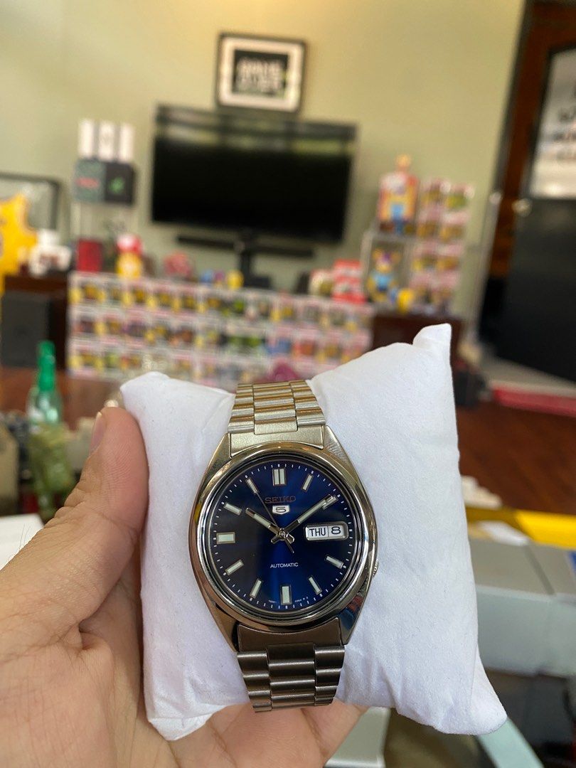 Seiko 5 SNXS77K1 Blue Dial SNXS77, Men's Fashion, Watches & Accessories ...