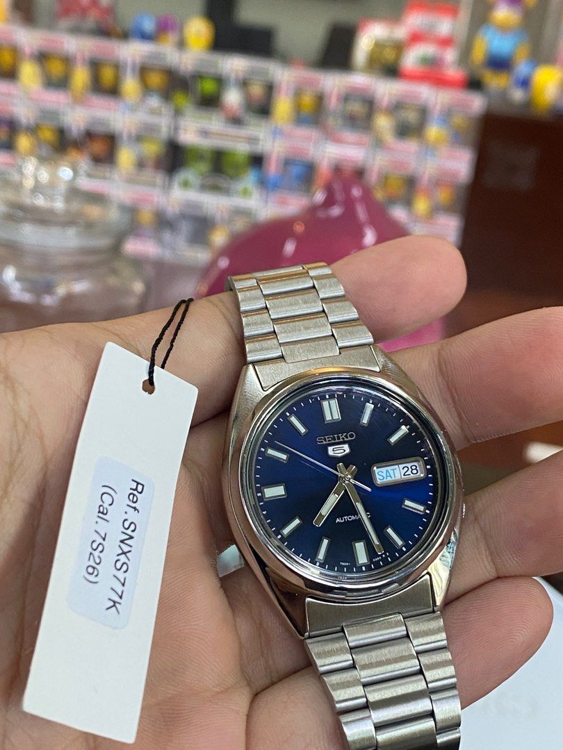 Seiko 5 SNXS77K1 Blue Dial SNXS77, Men's Fashion, Watches & Accessories ...