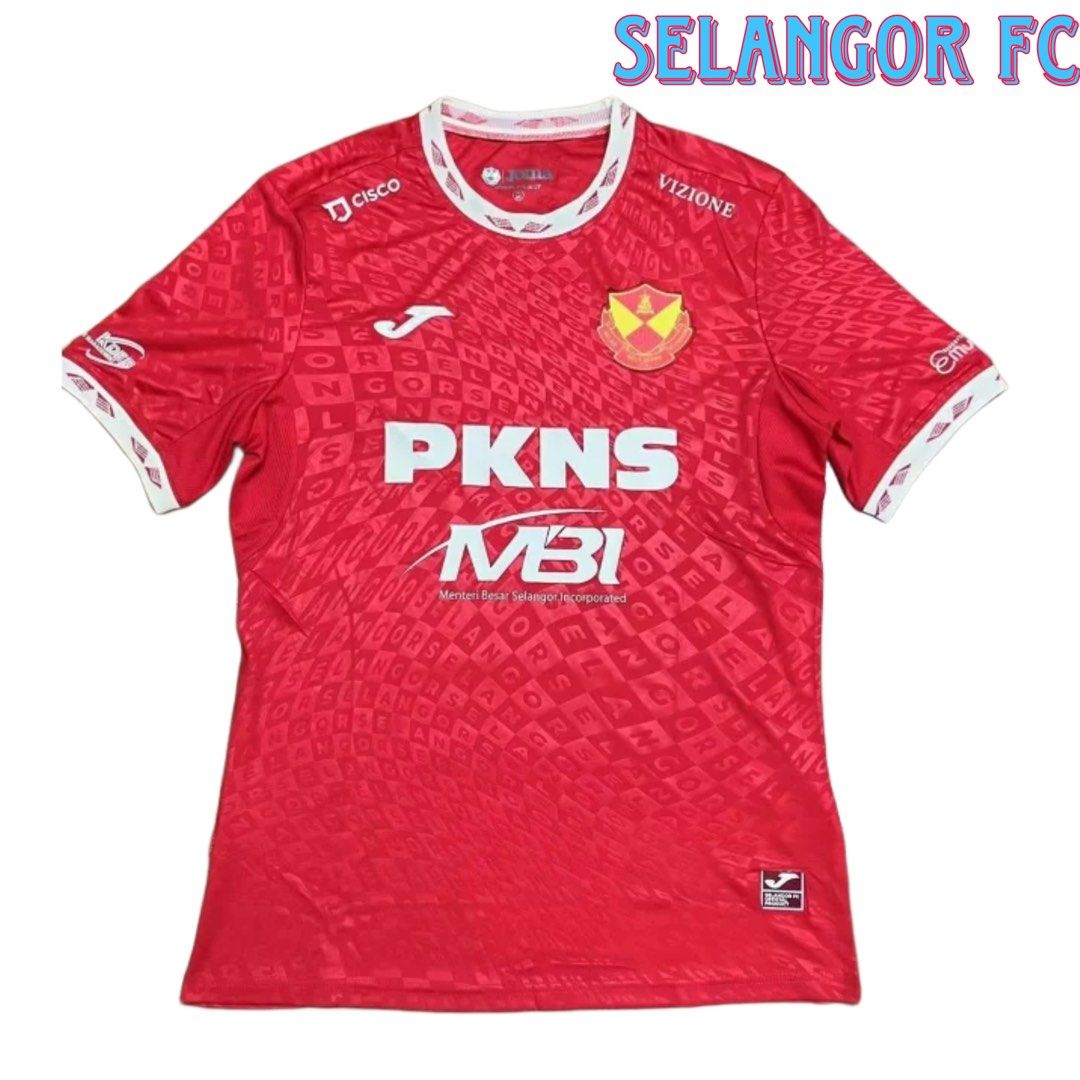 Selangor FC Fan version Home Jersey 2023 SFC Football Jersey Soccer ...