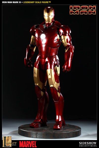 Sideshow Iron Man 1/2 legendary scale Mk 3 statue, Hobbies & Toys, Toys ...
