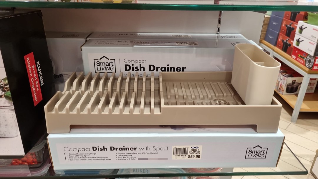 Smart Living Compact Dish Rack Drainer OG, Furniture & Home Living ...