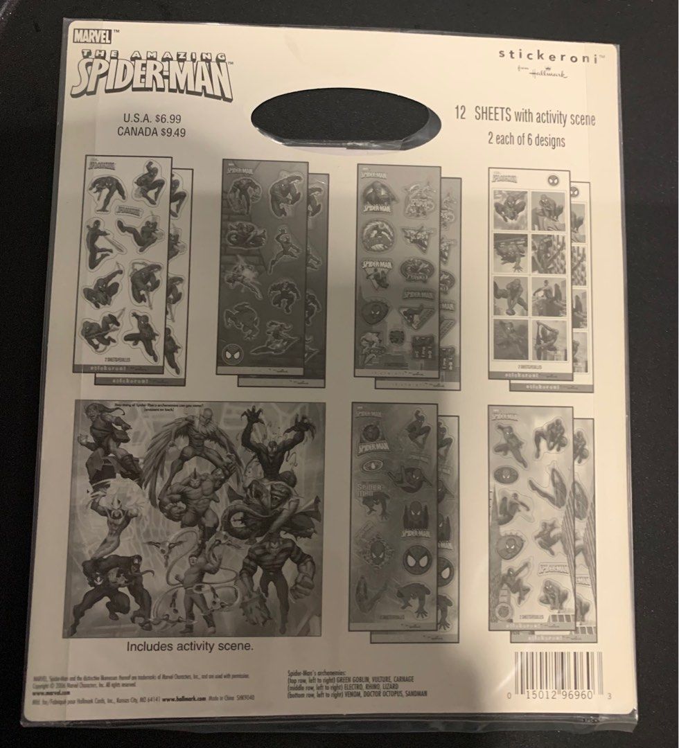 Spider-Man Sticker Set - 12 Sheets with activity Scene, Hobbies & Toys ...