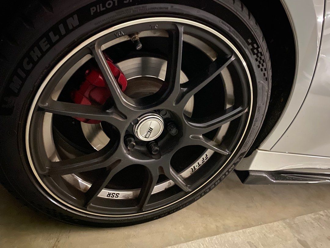 SSR GTX02 5x112 18 inch rims wheels 18x8.5 ET 45, Car Accessories, Tyres & Rims on Carousell