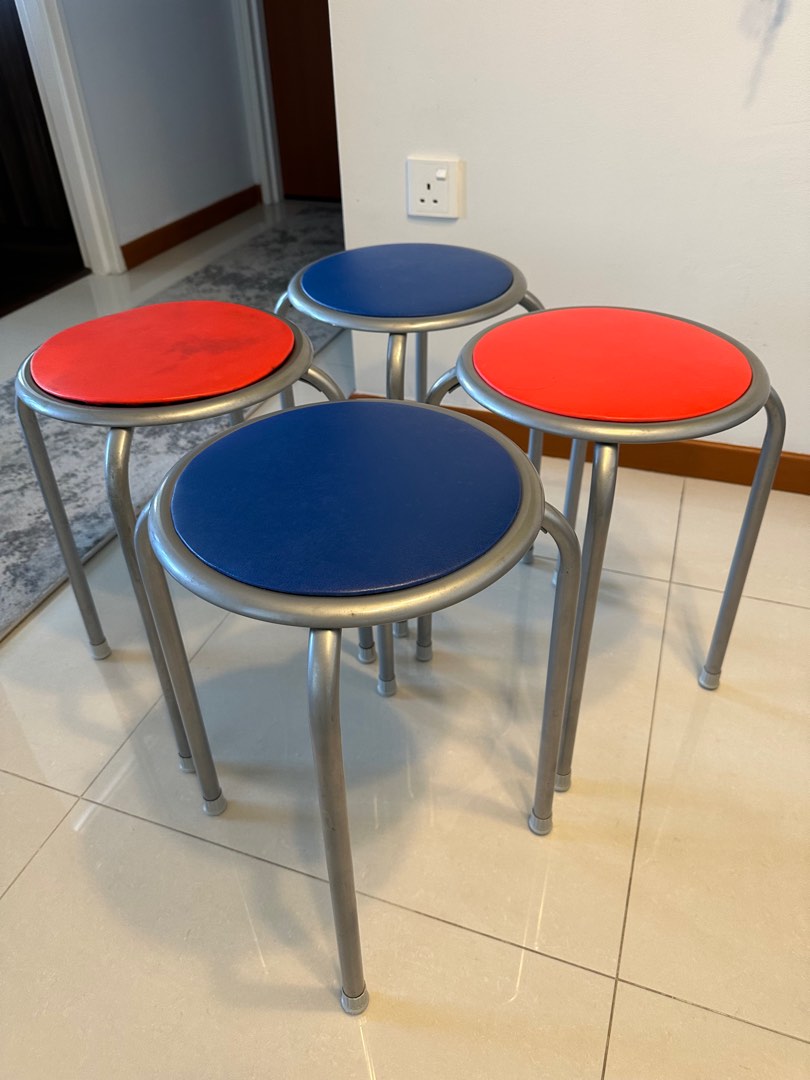 Stackable Stools (set of 4), Furniture & Home Living, Furniture, Chairs ...