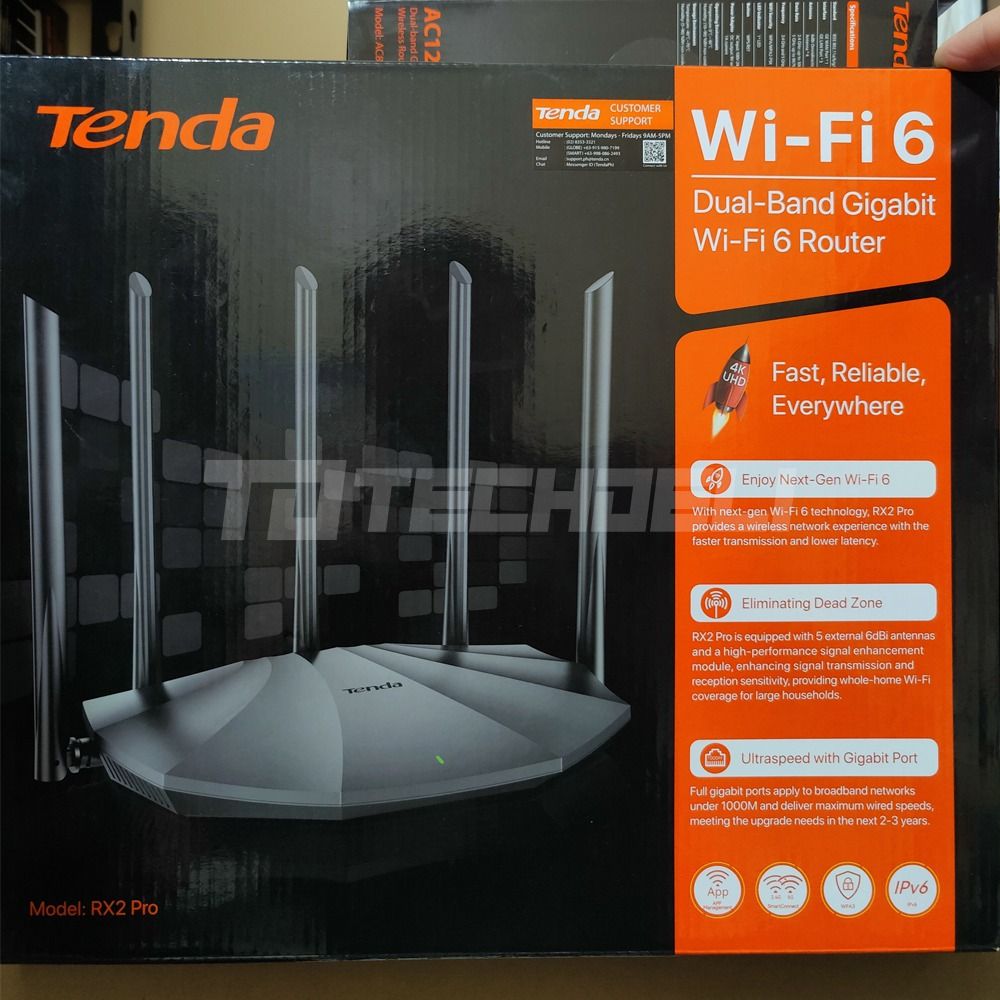Tenda RX2 Pro Gigabit WiFi 6 Dual Band Router, Computers & Tech, Parts & Accessories, Networking ...