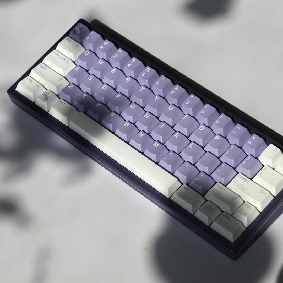 Timeless Violet PBT Dye-Sublimation Cherry Profile Keycap Set, High ...
