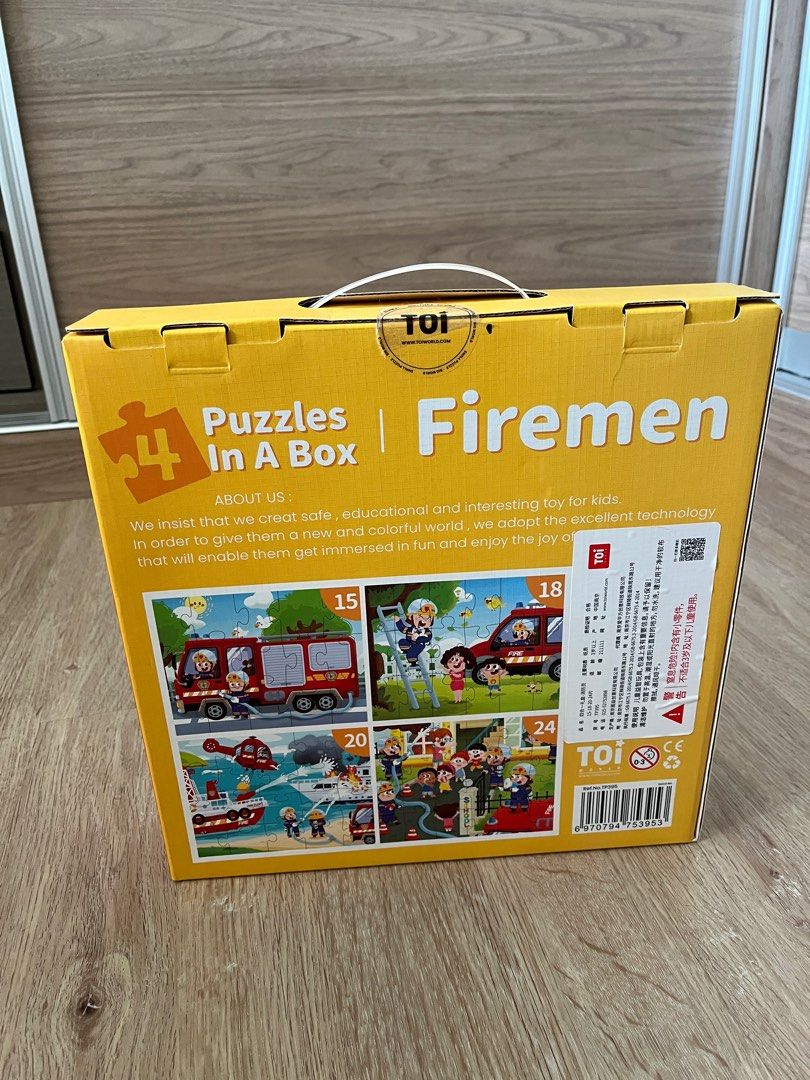 Toi Fireman Puzzle, Hobbies & Toys, Toys & Games on Carousell
