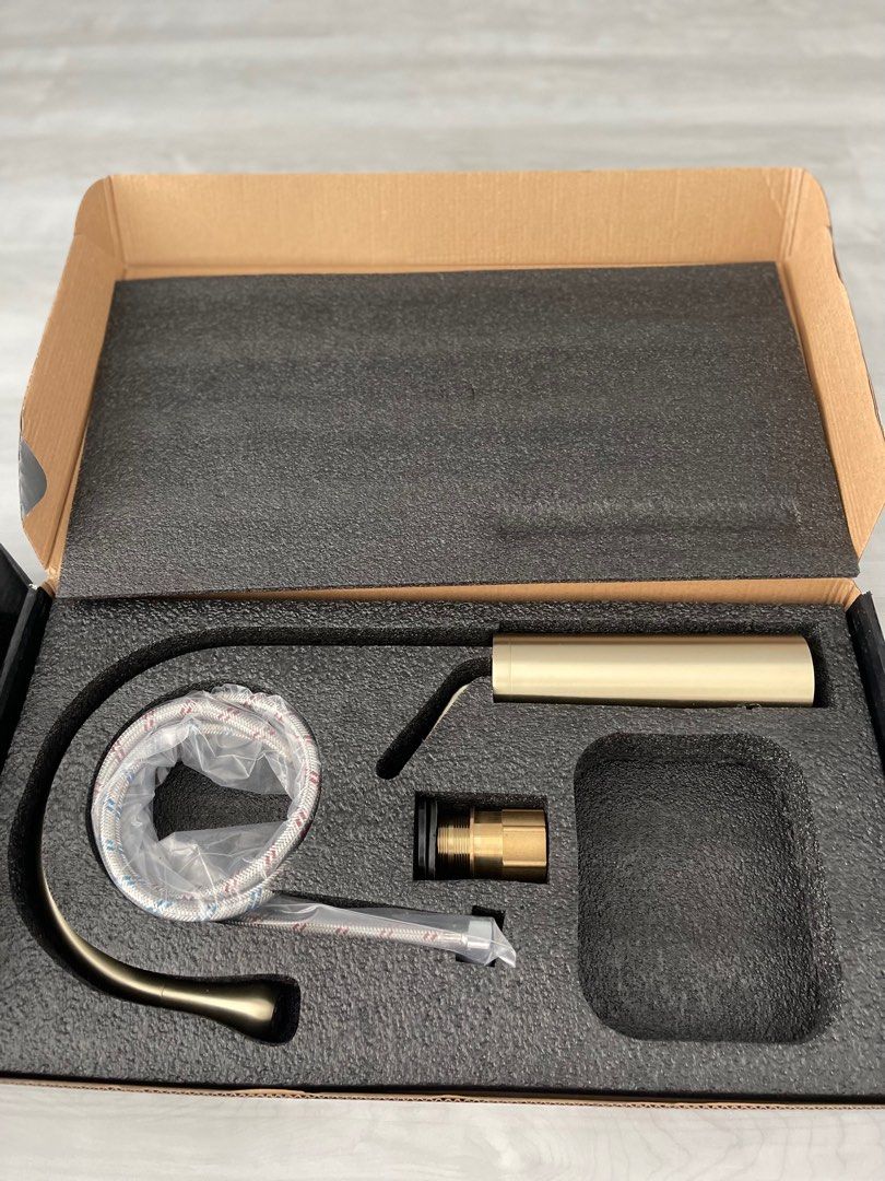 Toilet Water Tap Matte Gold, Furniture & Home Living, Bathroom ...