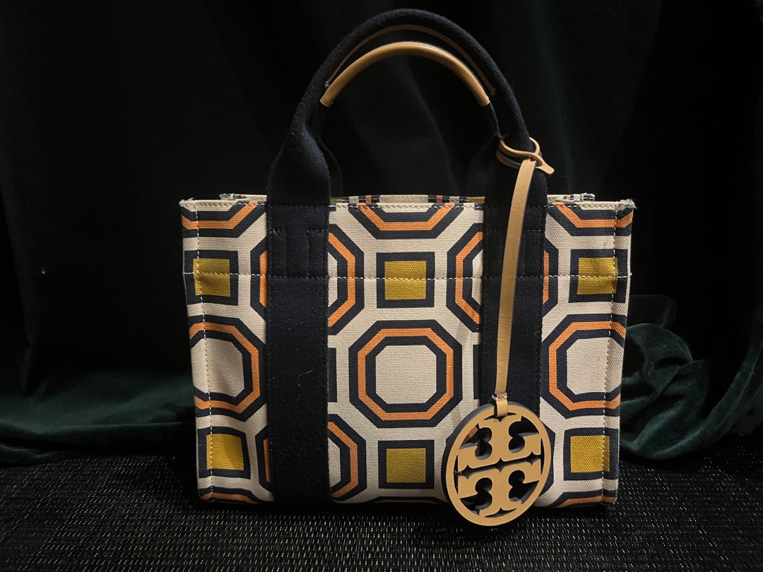 Tory Burch - David Hicks 迷你托特包 mini tote, 她的時尚, 包包、錢包, 手提、托特包在旋轉拍賣
