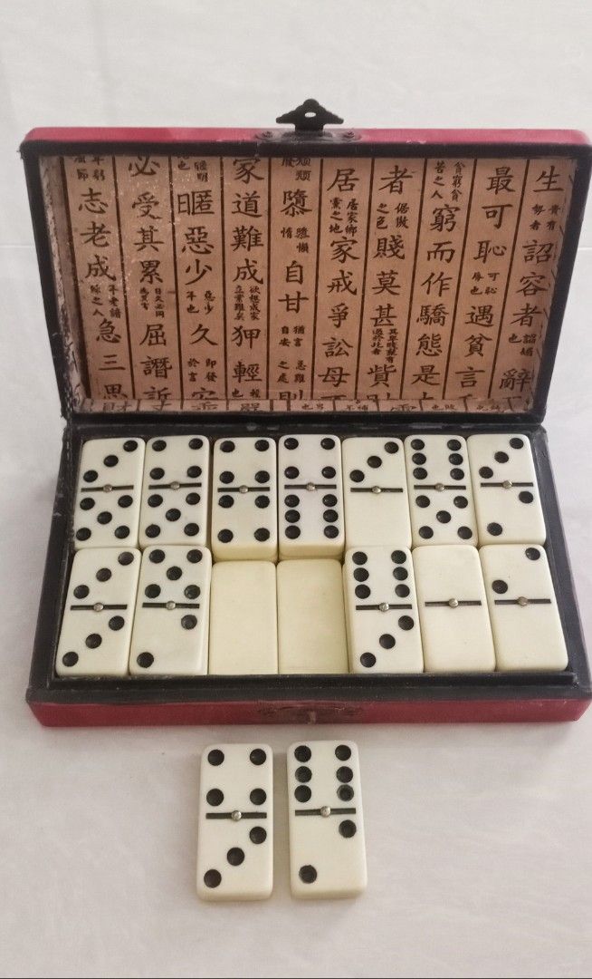 Traditional game of dominoes, in compact box., Hobbies & Toys, Toys ...