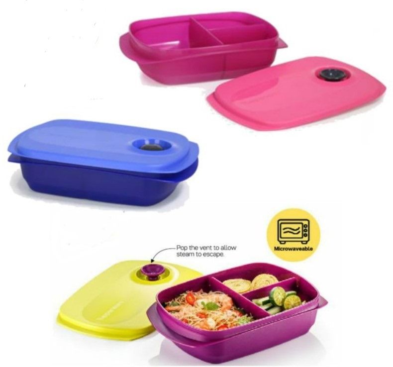 Tupperware Reheatable Divided Rectangle Dish 1L, Furniture & Home ...