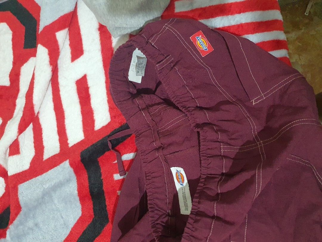 Very rare Made in Japan Dickies Maroon Straight cut light weight pants ...