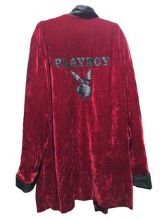 Vintage Iconic Playboy Velvet Robe/Coat/Blazer x Hugh Hefner Vibes x ...