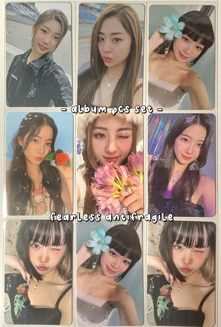 wts lesserafim fearless antifragile weverse set chaewon kazuha flower ...