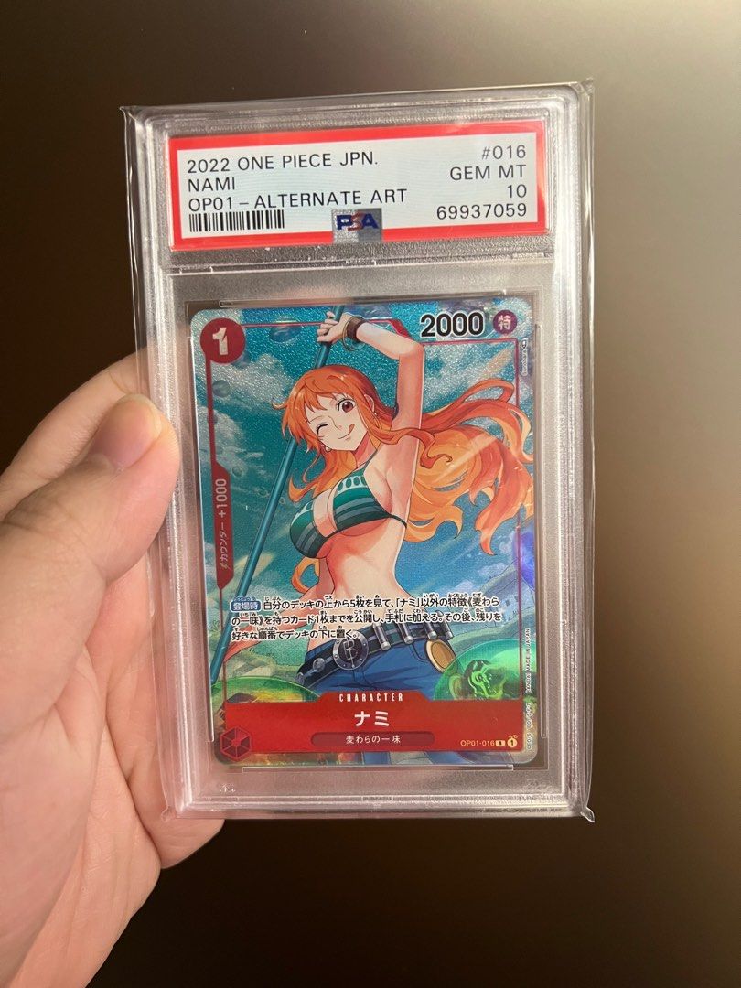 2022 One Piece Japanese Romance Dawn op01-016 Nami Alternate Art PSA 10, Hobbies & Toys, Toys ...