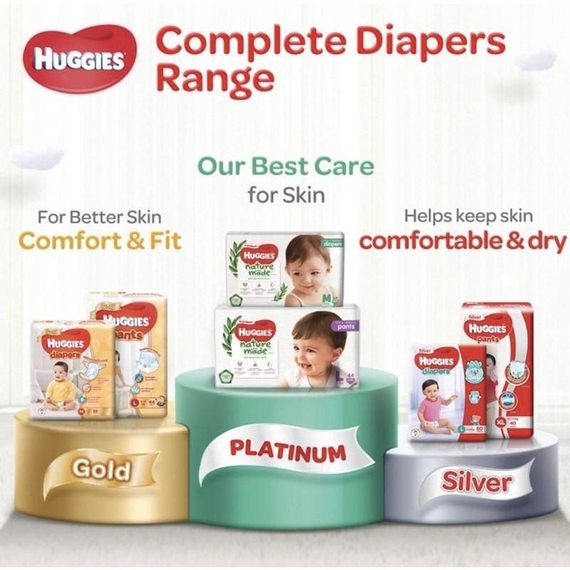 [3/4 packs] Huggies Platinum Baby Diapers Taped / Pants Diaper Nature ...