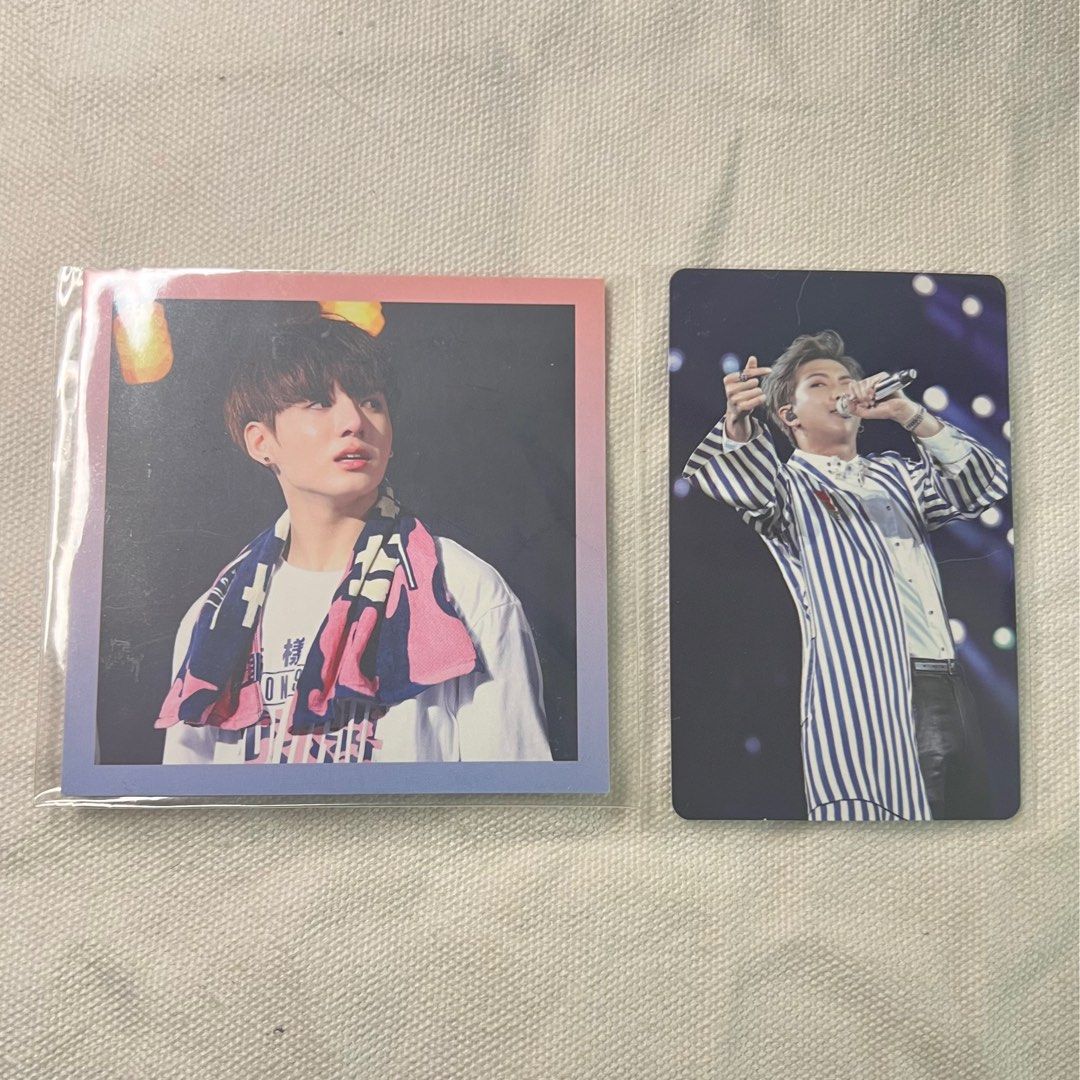 BTS jungkook & namjoon RM rare photocards pc dvd HYYH epilogue love yourself LY new york bluray ...