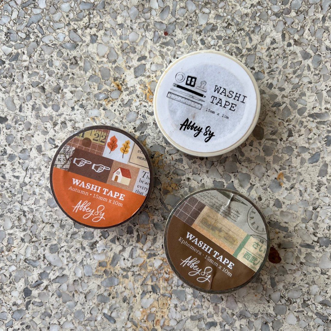 Abbey Sy Washi Tapes Set of 3, Hobbies & Toys, Stationary & Craft ...