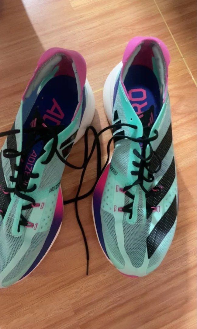 Adidas Adizero pro 3 running shoes sky blue pink , Men's Fashion ...