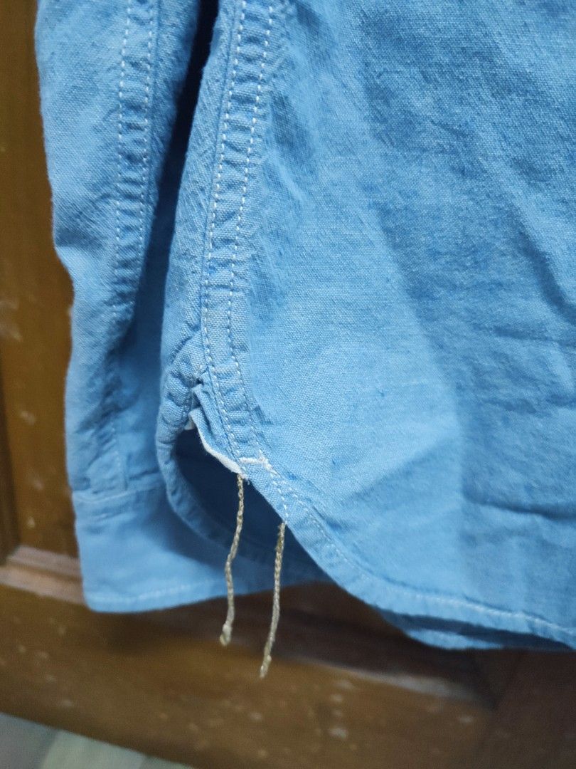 Alex mill Chambray gusset selvedge Denim, Men's Fashion, Tops & Sets ...