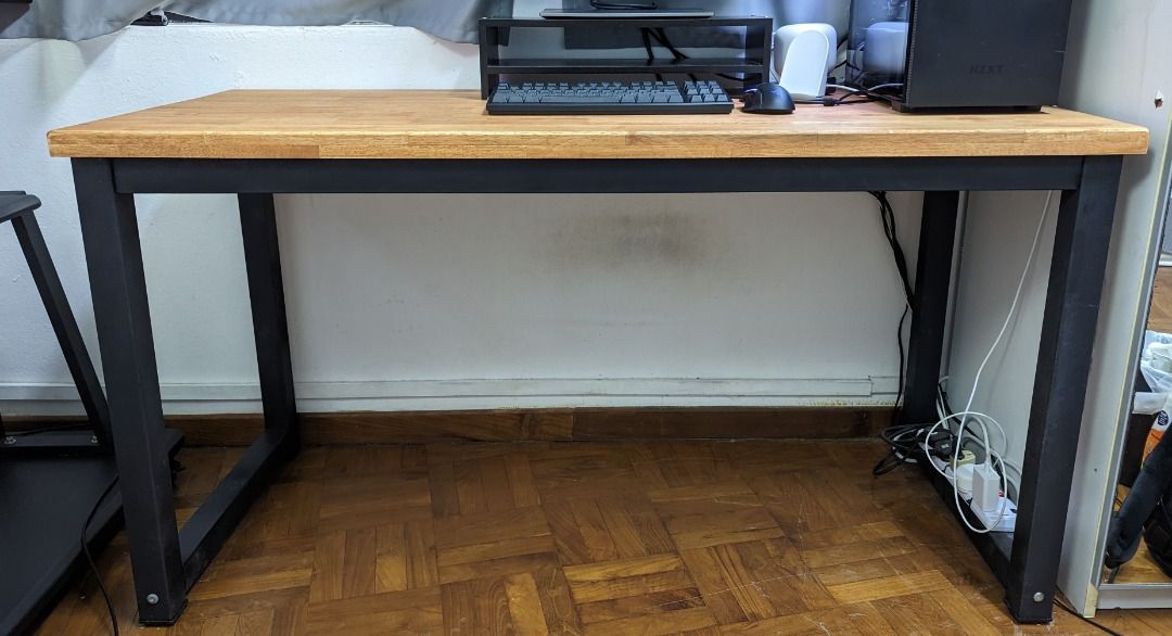 APACHE Solid Wood Study Table 140x60cm, Furniture & Home Living ...