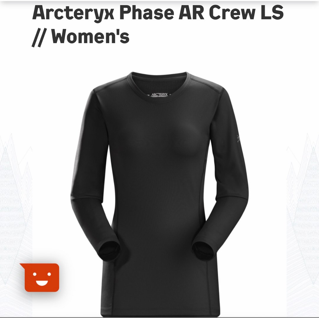 Arcteryx Phase AR Crew LS Women's, Women's Fashion, Tops, Longsleeves ...
