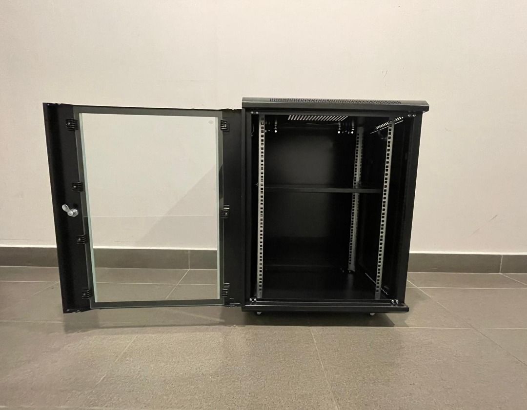 assembled 15U cart for CCTV recorder/ data storage/network server cart ...