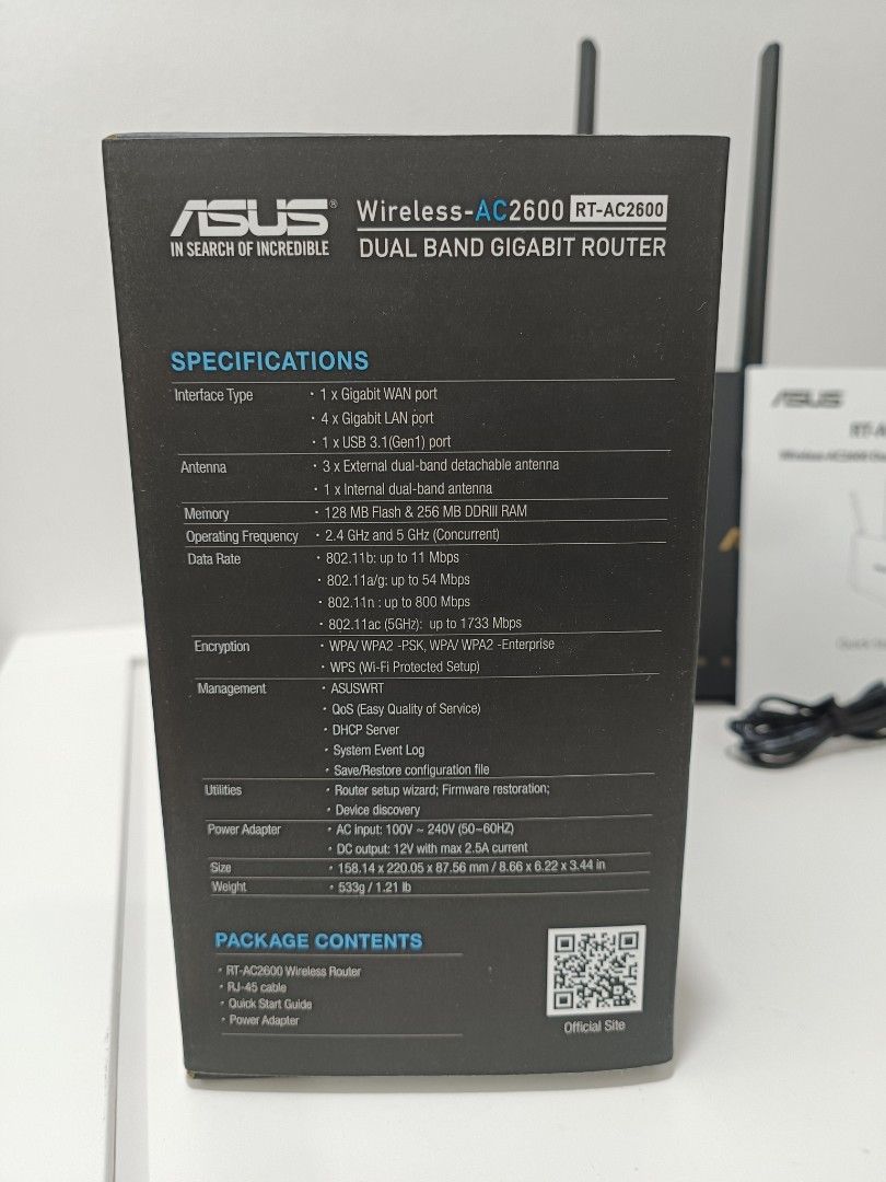 ASUS Wireless RT-AC2600 Dual Band Gigabit Router, Computers & Tech ...