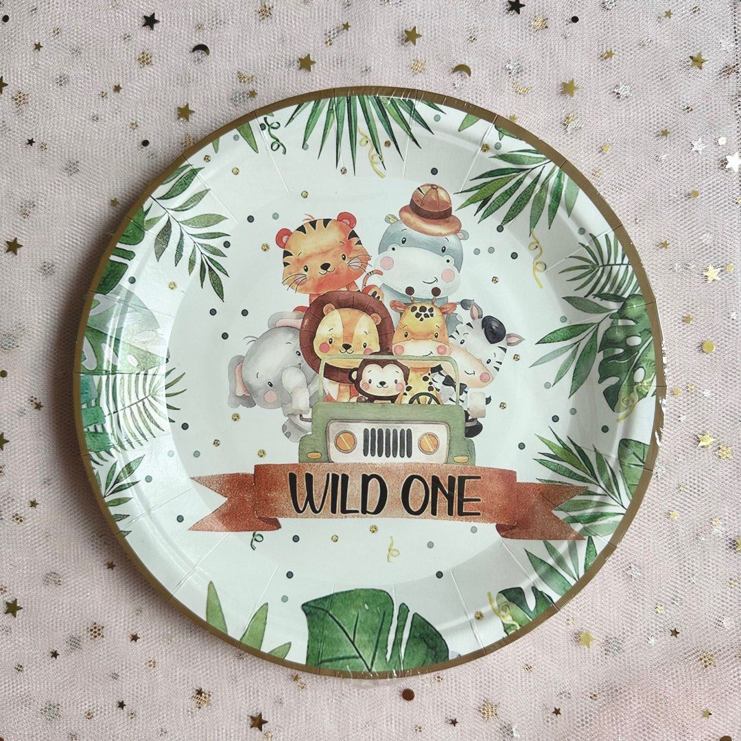 [Avail] Wild One Party Supplies / Jungle Animals Theme for One Year Old ...