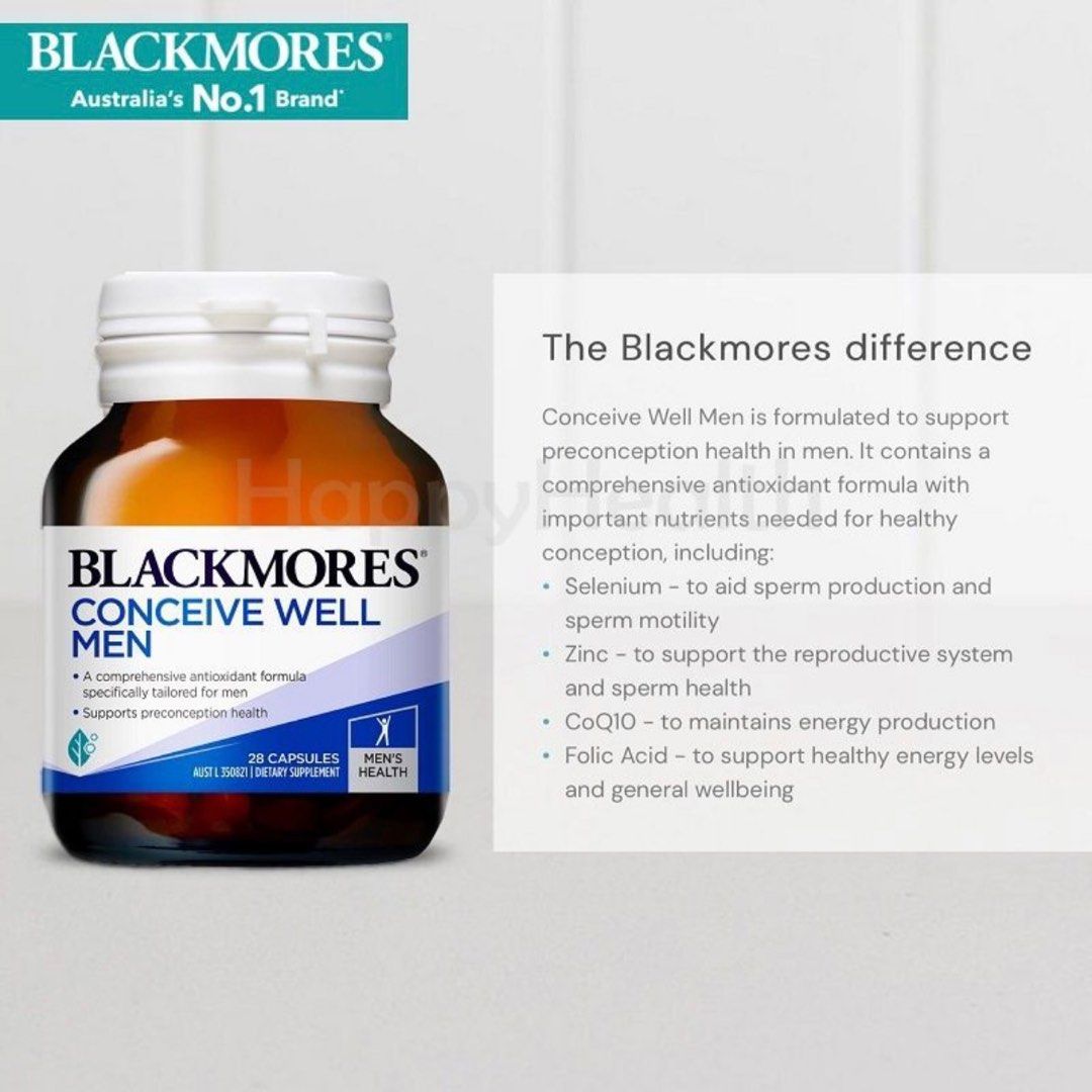 Blackmores Conceive Well Men, Health & Nutrition, Health Supplements ...