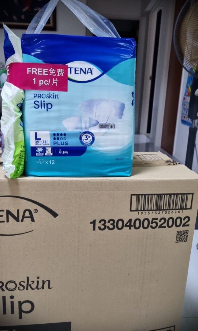 Box of Tena Proskin Adult Diapers, Health & Nutrition, Assistive ...