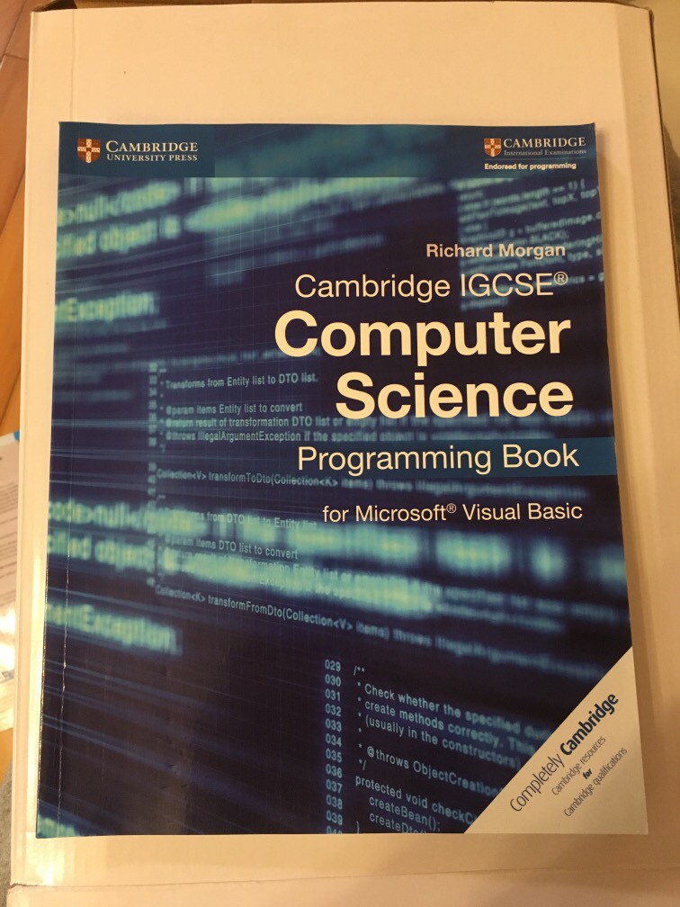 Cambridge IGCSE Computer Science Programming Book for Microsoft Visual ...
