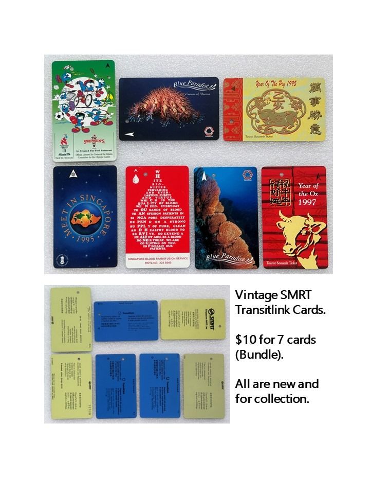 Cards - SMRT Transitlink / Ez-Link / Nets Flashpay / HKSAR, Hobbies ...