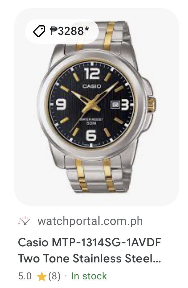 Casio Watch MIP-1314 gold, Women's Fashion, Watches & Accessories ...