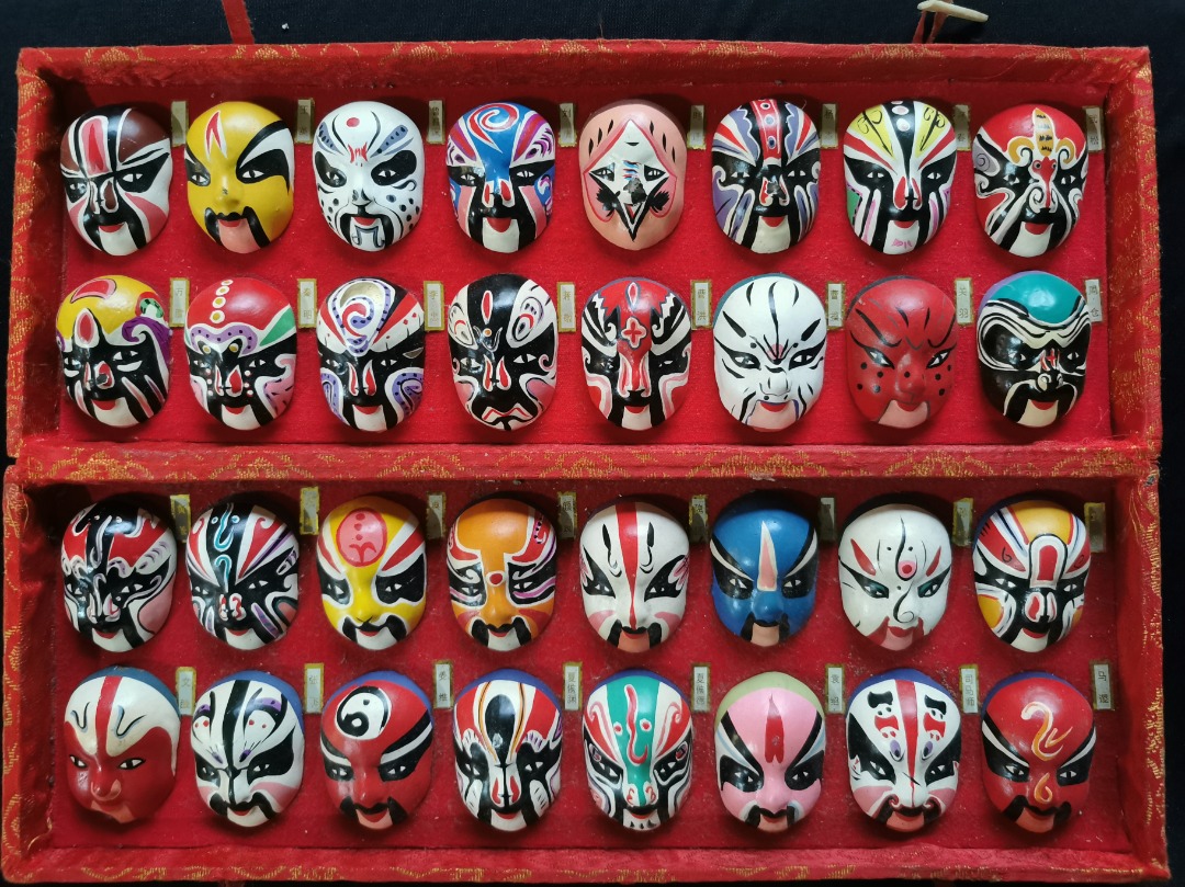Chinese Opera Porcelain Masks Miniatures on Carousell