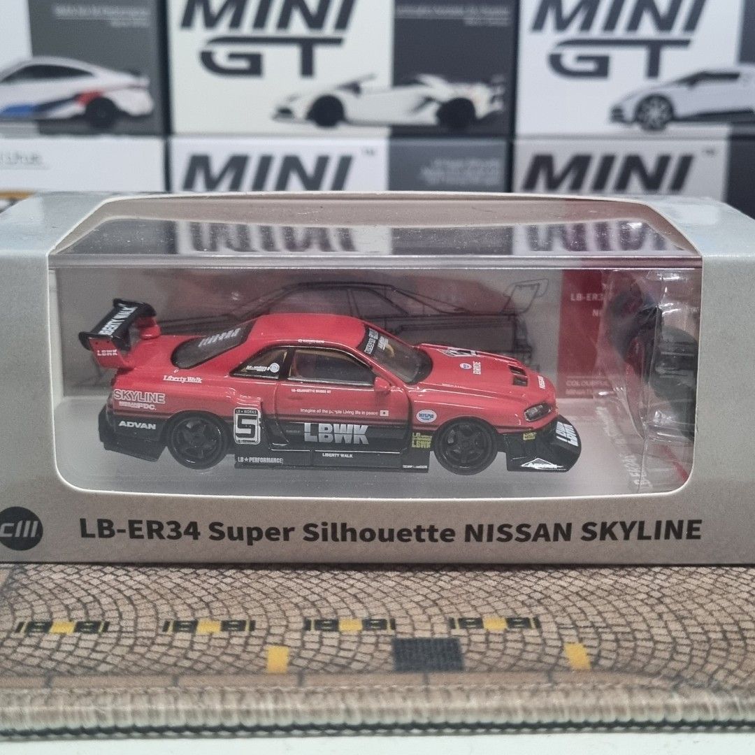 CM Model LB-ER34 LBWK Super Sillouette Nissan Skyline R34 GTR Diecast 1 ...
