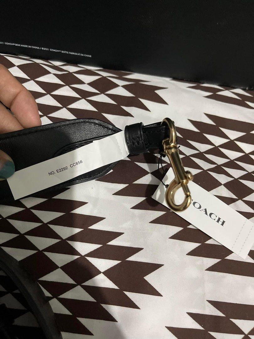 Coach Bag Strap In Signature Canvas In Brown / Black on Carousell